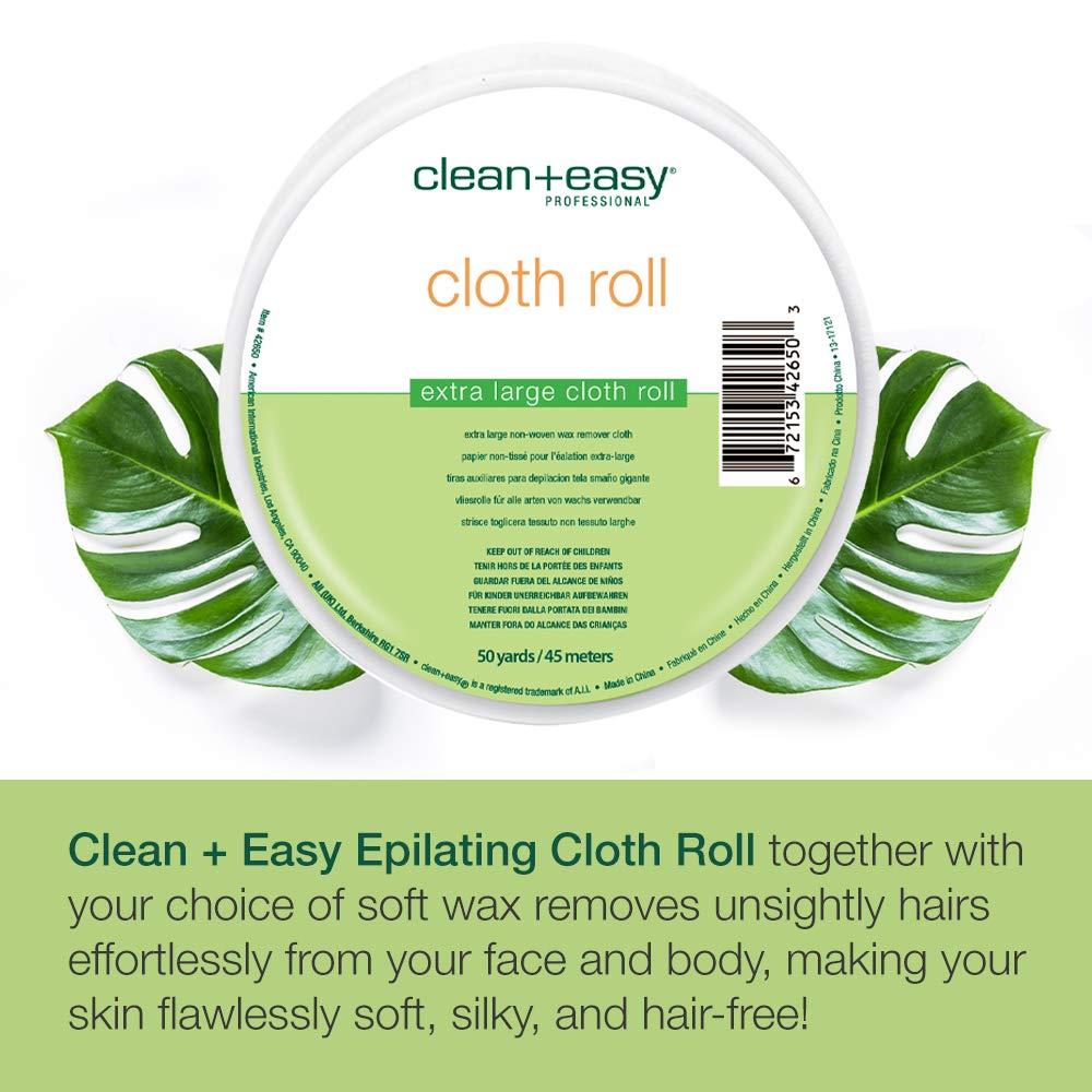 Clean + Easy Cloth Epilating Cloth for Full Body Hair Removal and ...