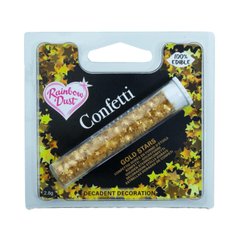 Rainbow Dust Edible Cake Confetti Sprinkles - Gold Stars 1.4g | Buy Now ...
