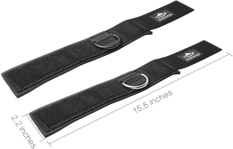Vishusju Neoprene Ankle Wrist Cuffs with D-Ring for Cable Machines ...