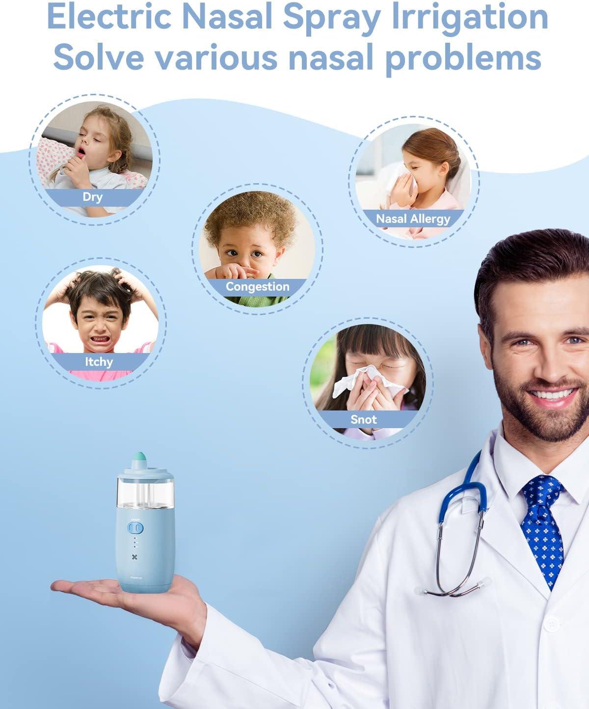 Cordless Nasal Care Sinus Cleaner Machine for Kids - Electric Neti Pot ...