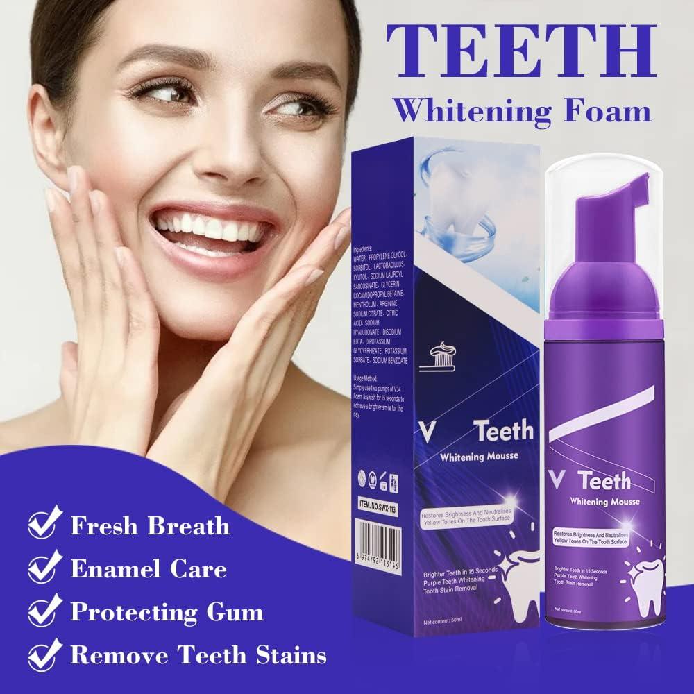 Violet Foam Toothpaste - 360 Deep Cleaning & Whitening Dental Care ...