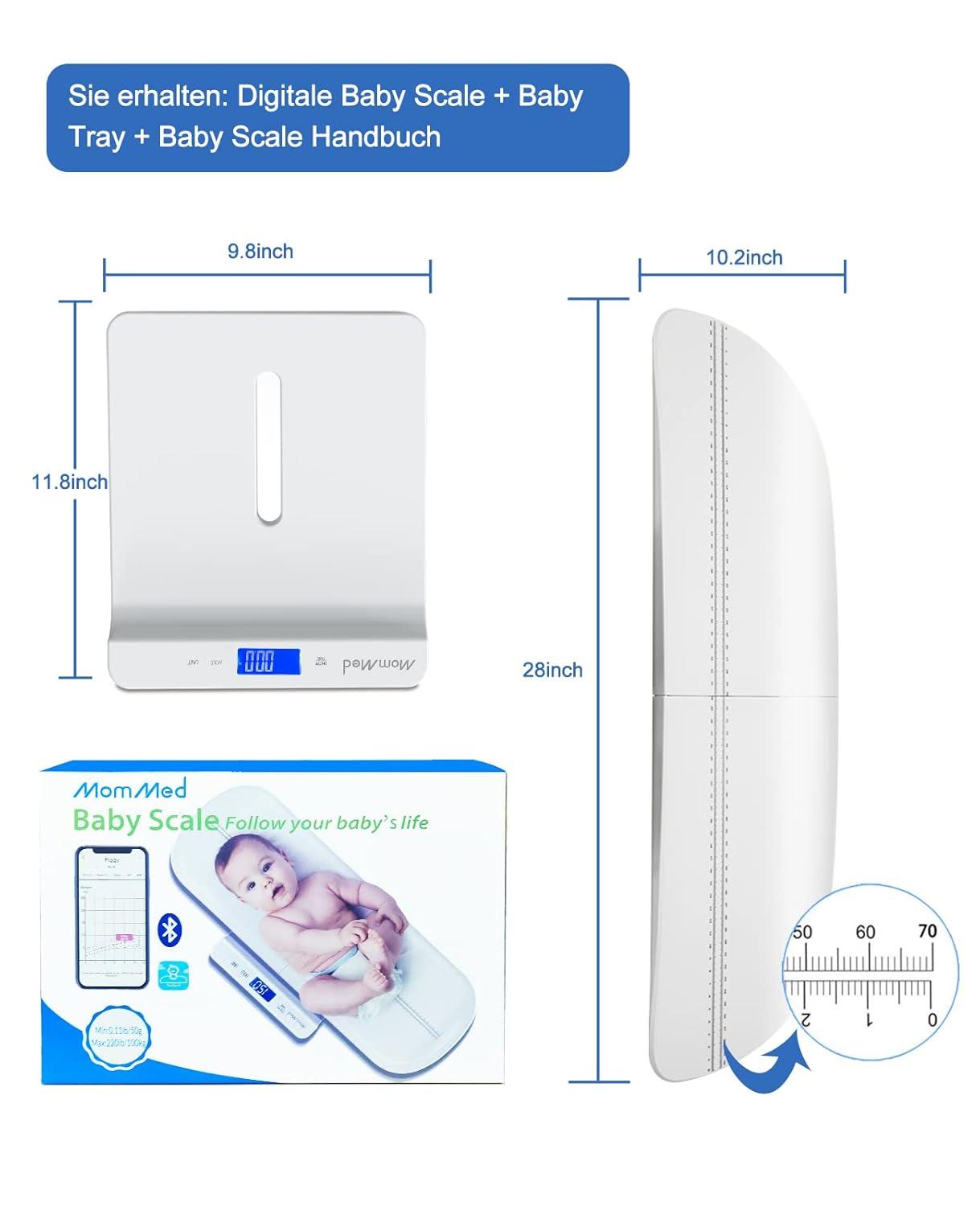 Digital Baby Scale Bluetooth - Multifunction Toddler & Pet Scale in ...
