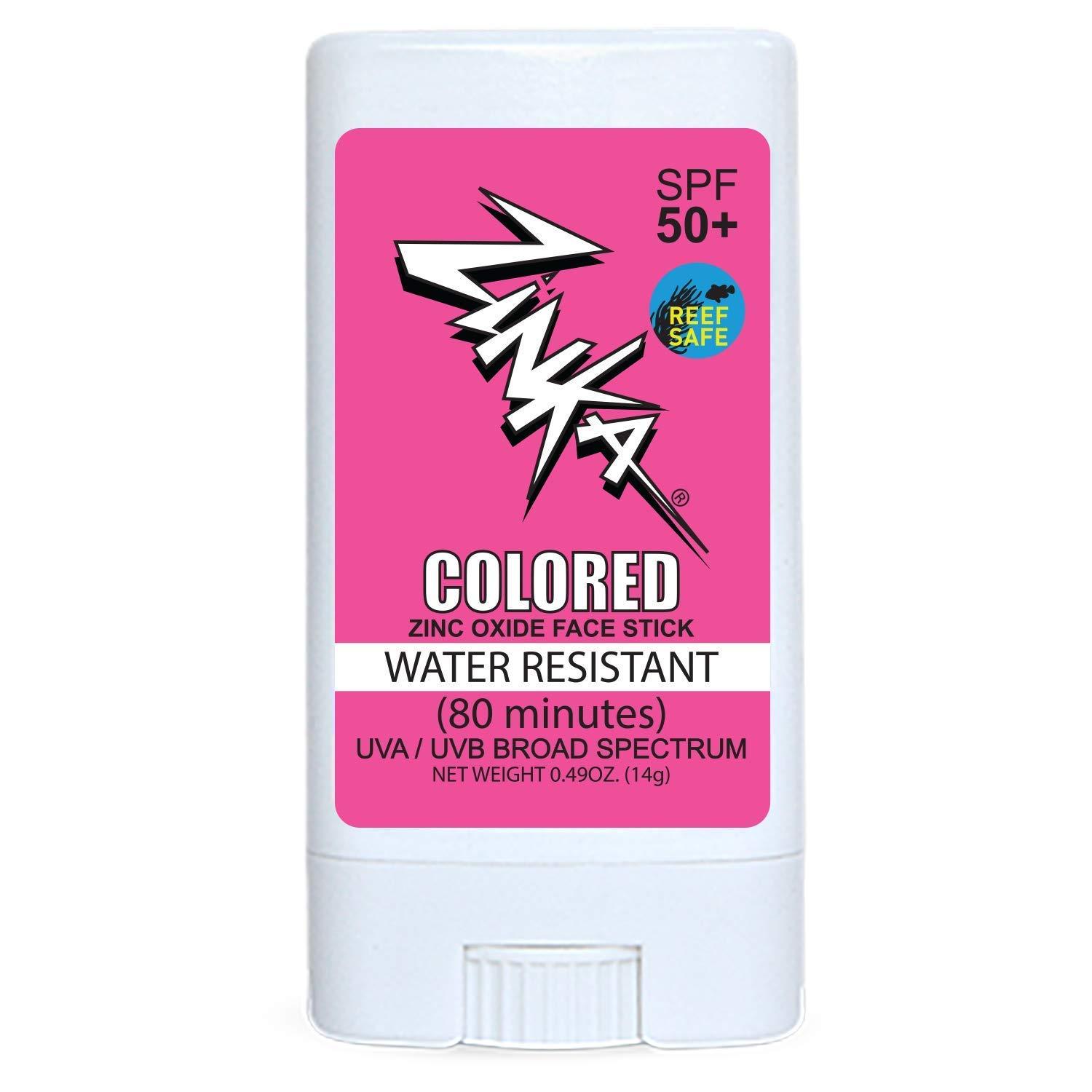 Zinka Sunscreen SPF 30 - All Natural Vegan Mineral Pink Face Stick for ...