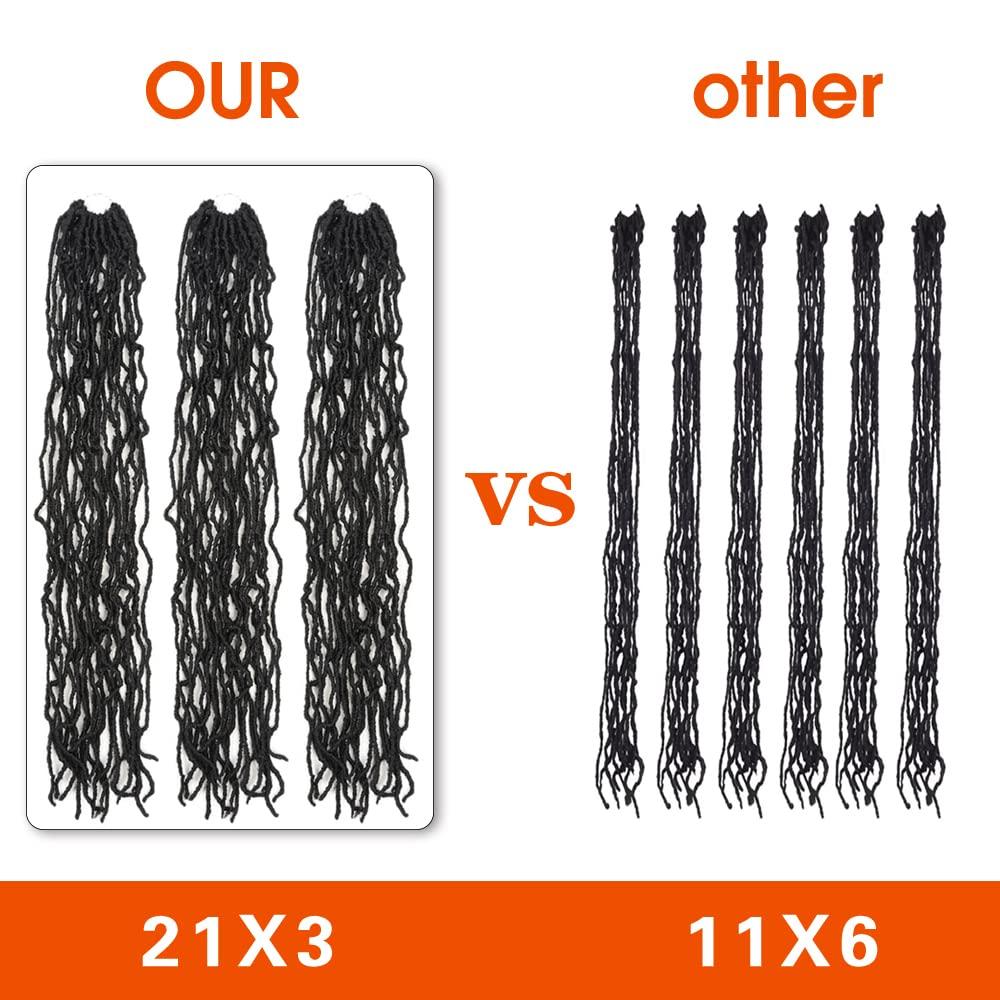 Faux Locs Crochet Hair 36 Inch Copper Red Soft Locs | Pre-looped ...