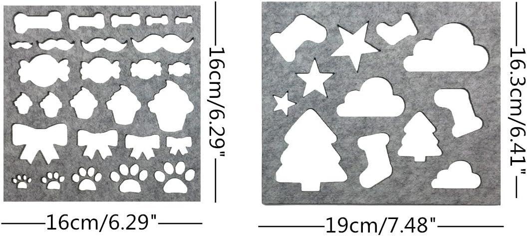 Hyamass 13pcs DIY Felt Template Needle Felting Mold Set - Multi Shape ...