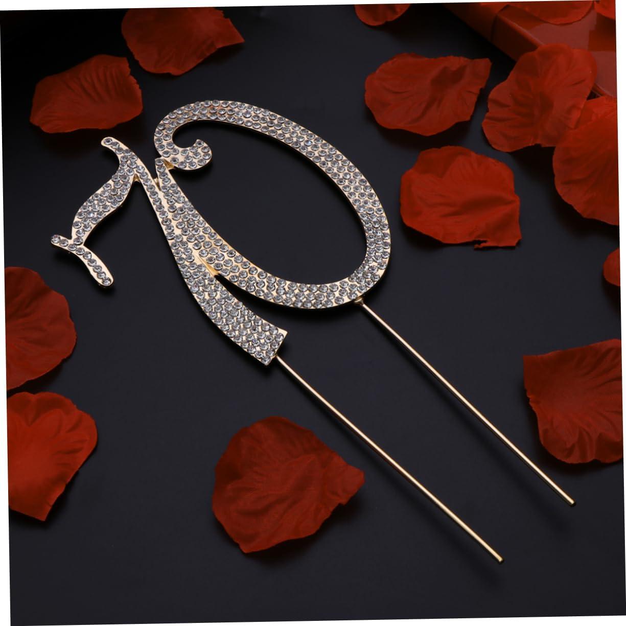 OKUMEYR 70 Rhinestone Number Birthday Party Decor Crystal Decor ...