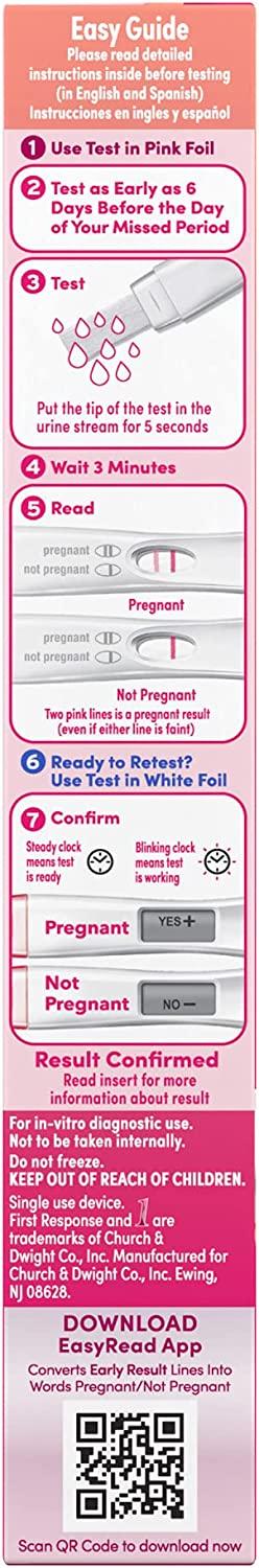 First Response Test & Confirm Pregnancy Test - 1 Line & Digital Test ...