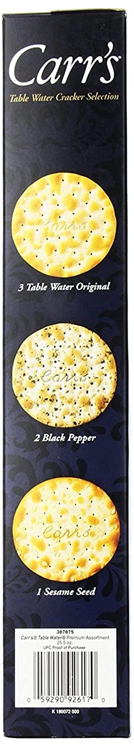 Carr's Table Water Cracker Selection - 6 Packages, 3 Varieties - 1lb 9. ...