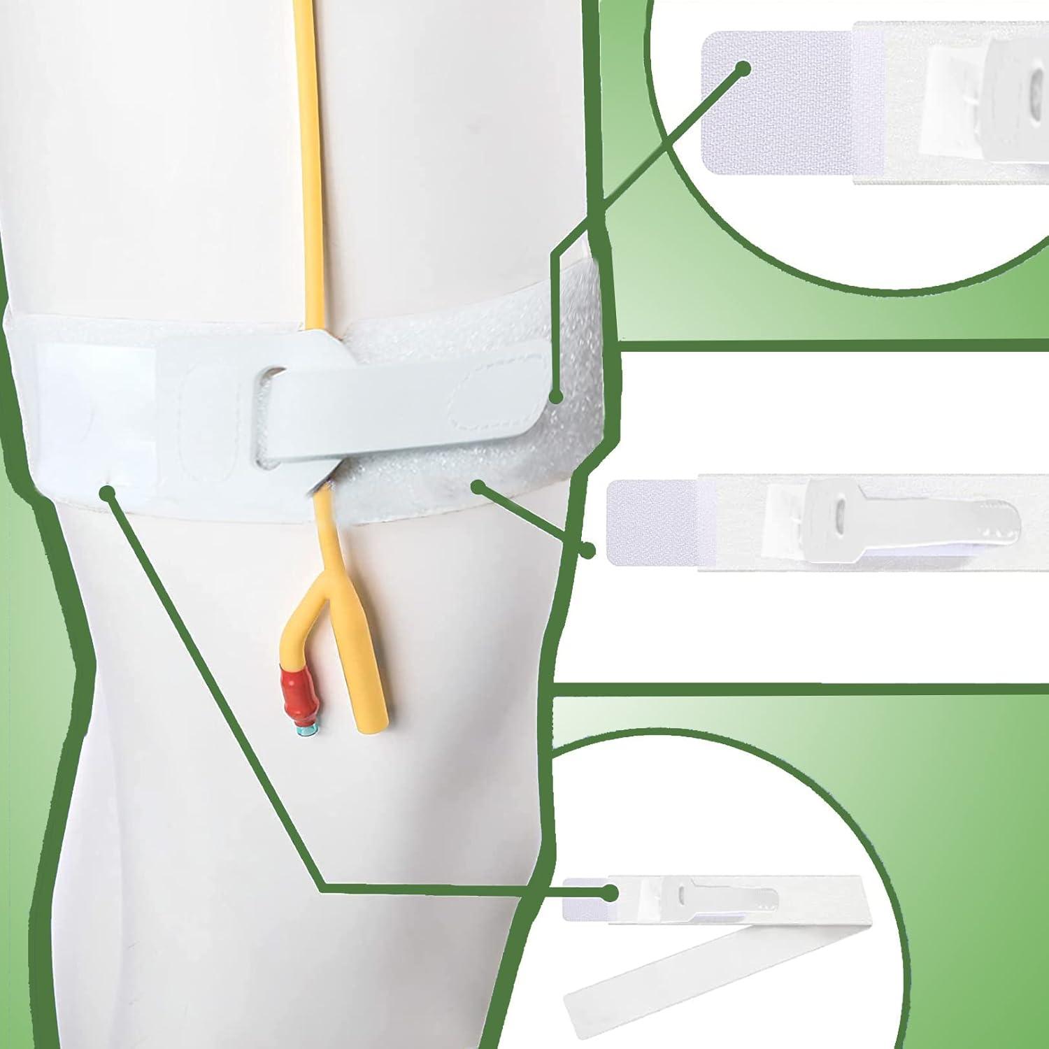 2 Piece Urine Bag Holder & Catheter Holder - Soft Elastic Design with ...