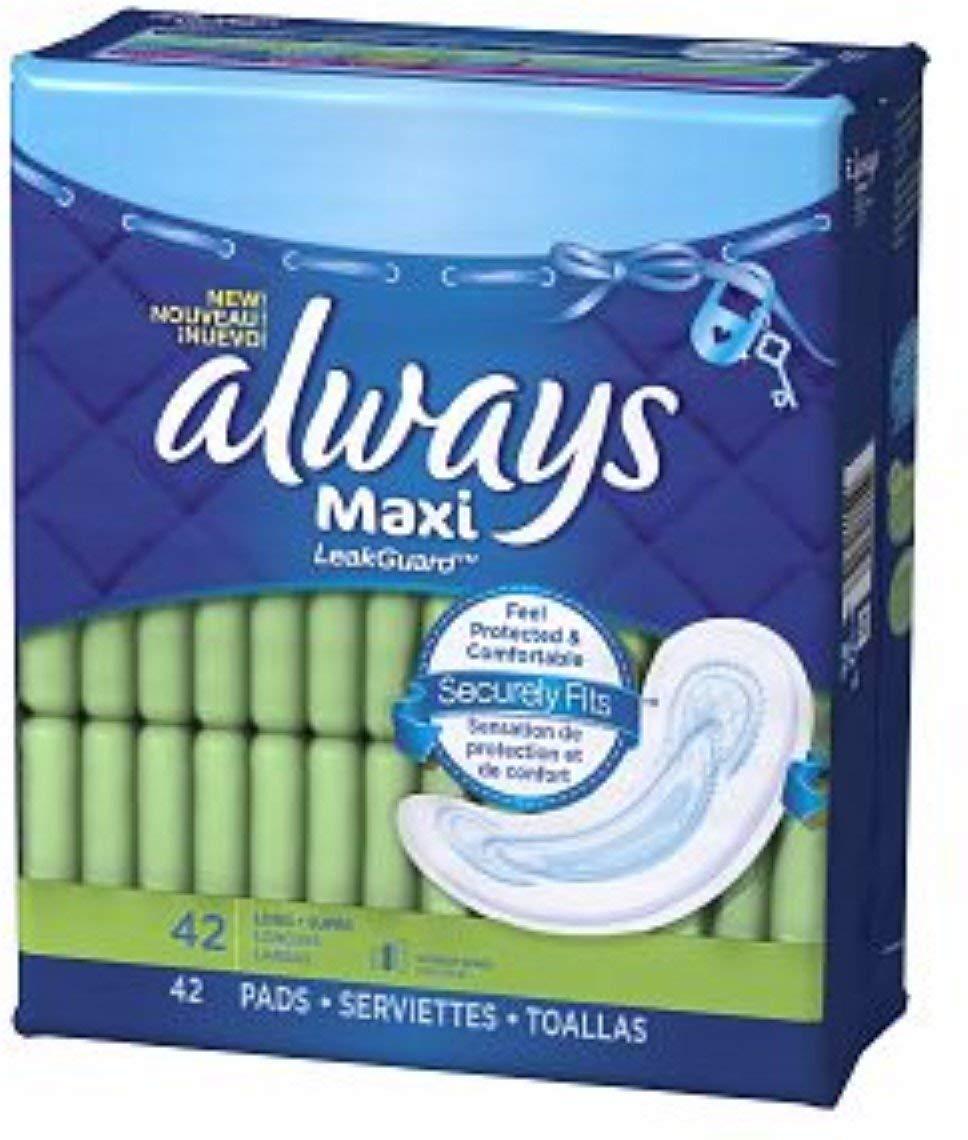 Always Maxi Long Pads Super 42 ct - Absorbent Protection for Women ...
