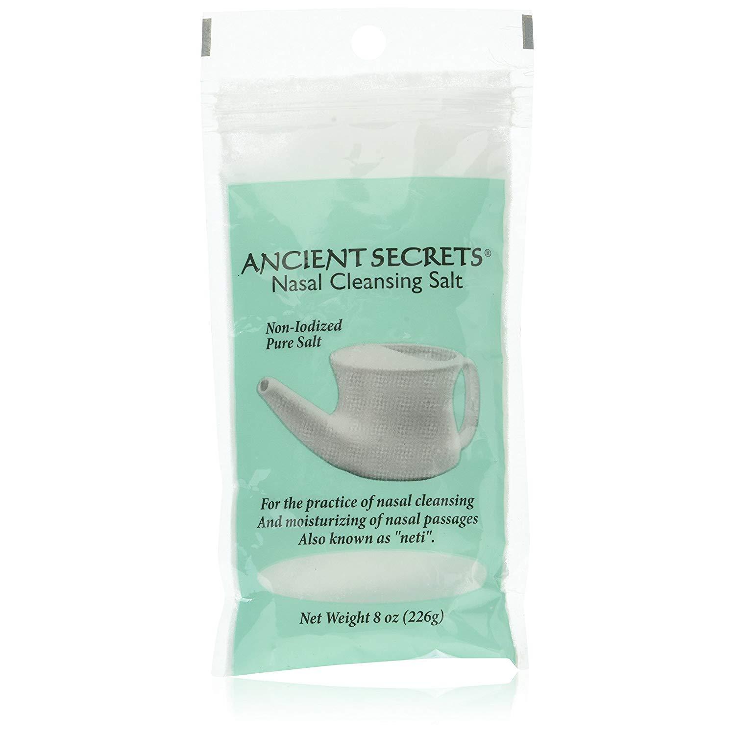 Ancient Secrets Nasal Cleansing Pot Salt - 12x8 Oz | Sinus Rinse and ...