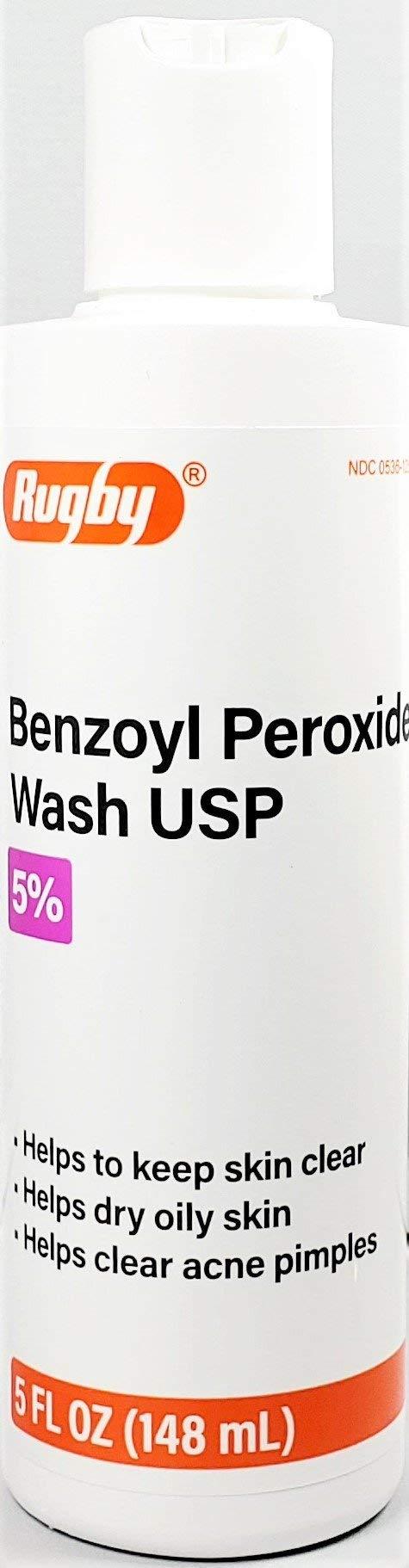 Rugby Benzoyl Peroxide Wash USP 5% - Acne Treatment 5 fl oz - Free ...