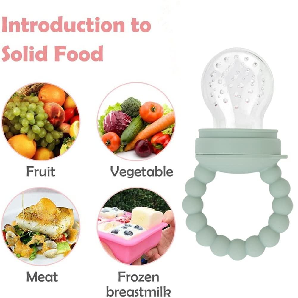 Baby Fruit Food Feeder Pacifier Teether for Babies 4 M+ Milk Frozen Set ...