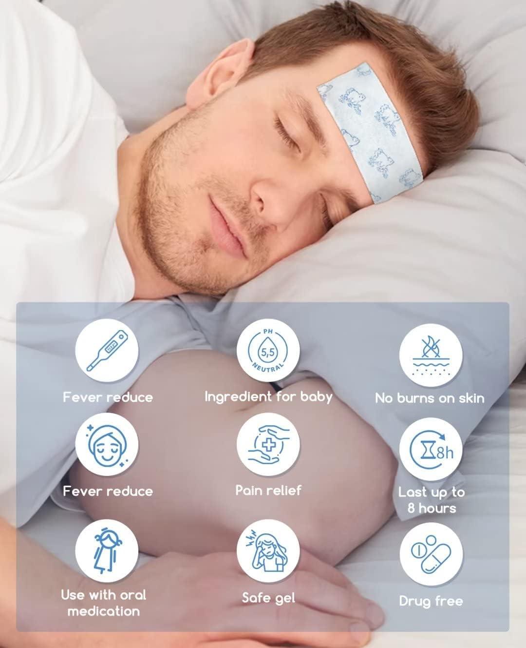 Men's Cooling Fever Patch 20 Sheets - Drug-Free Relief for Discomfort ...