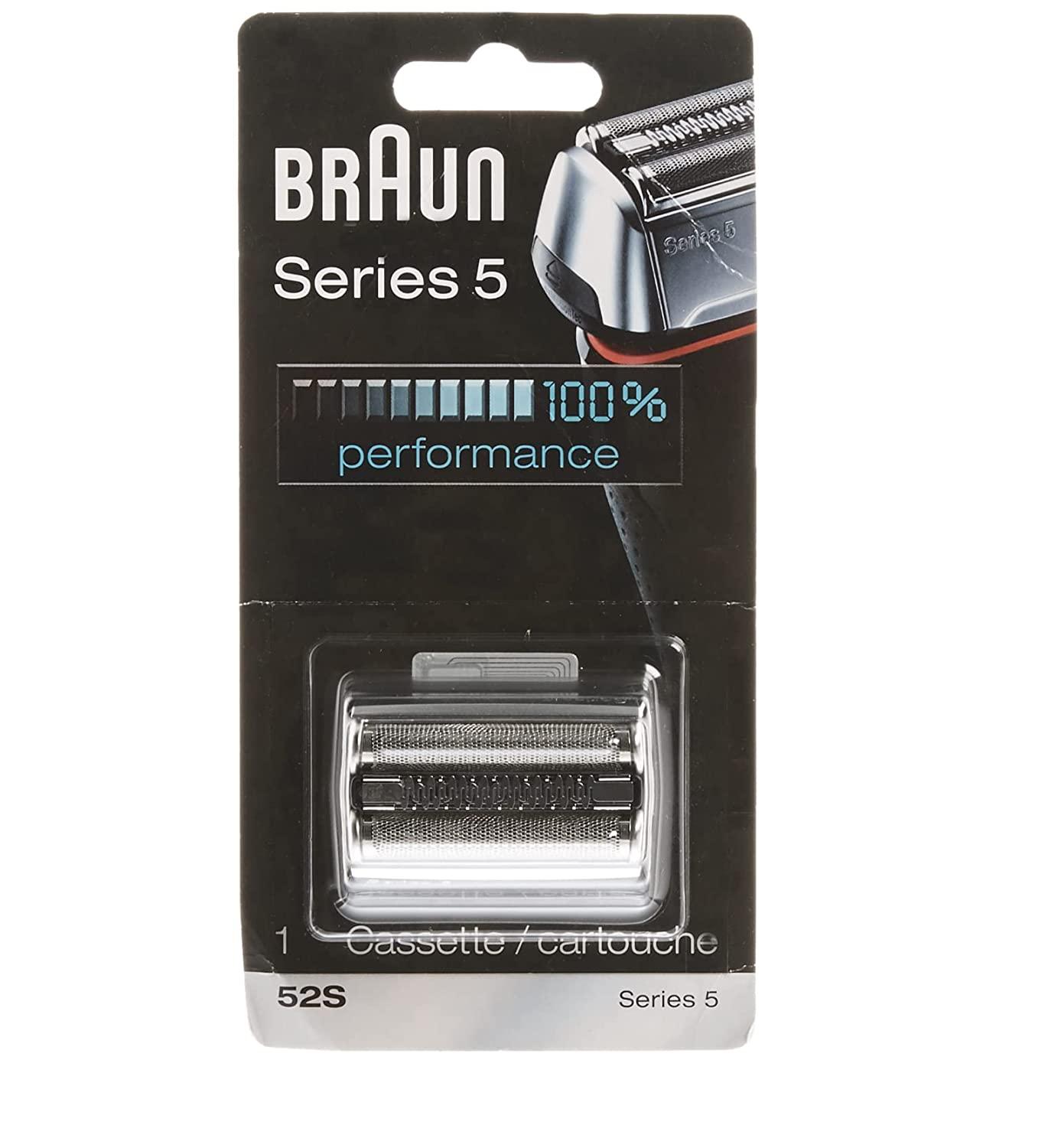 Braun Series 5 52S Electric Shaver Head Replacement Cassette - Silver ...
