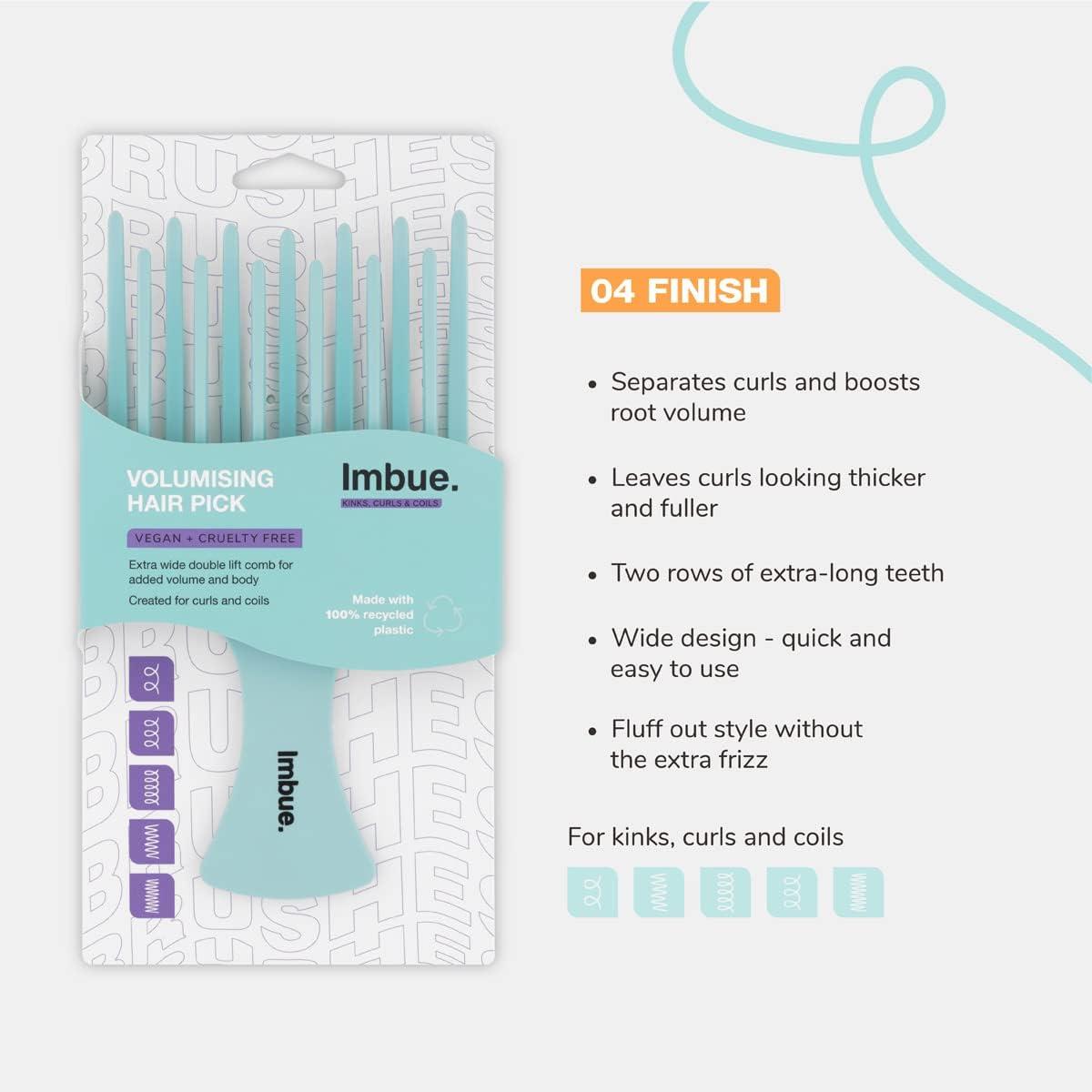 Imbue Volumising Hair Pick Afro Picks - Easy Grip Handle for Men and ...