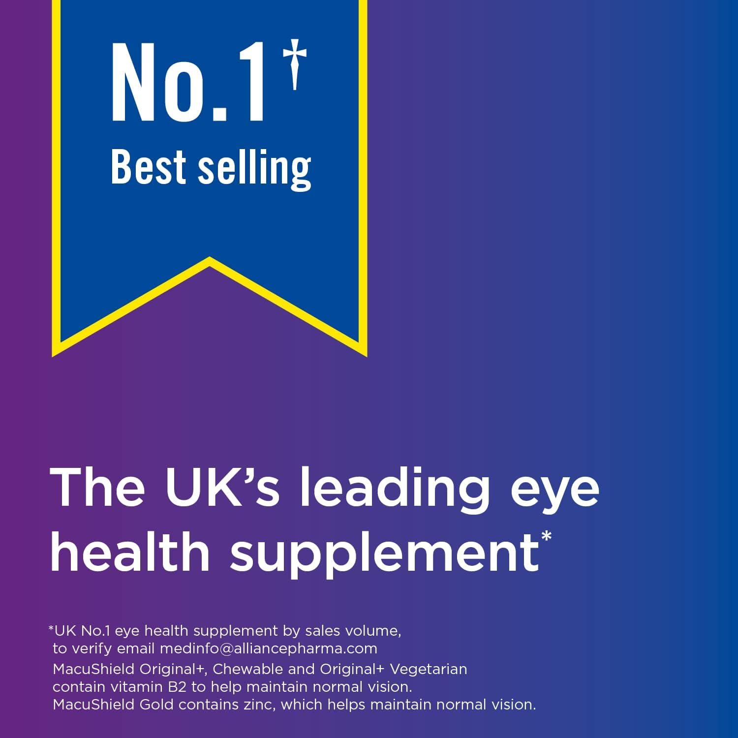 Macushield Original Chewable 30 Tablets - Eye Health Supplement - 30 g ...