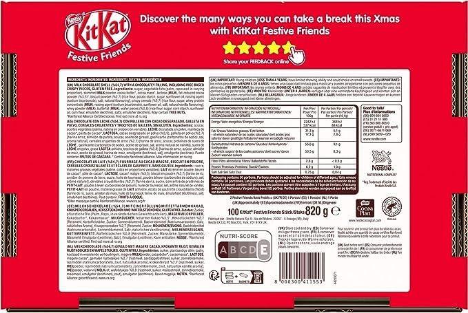 Nestle Kit Kat Christmas Friends 100 Assorted Milk Chocolate Christmas ...