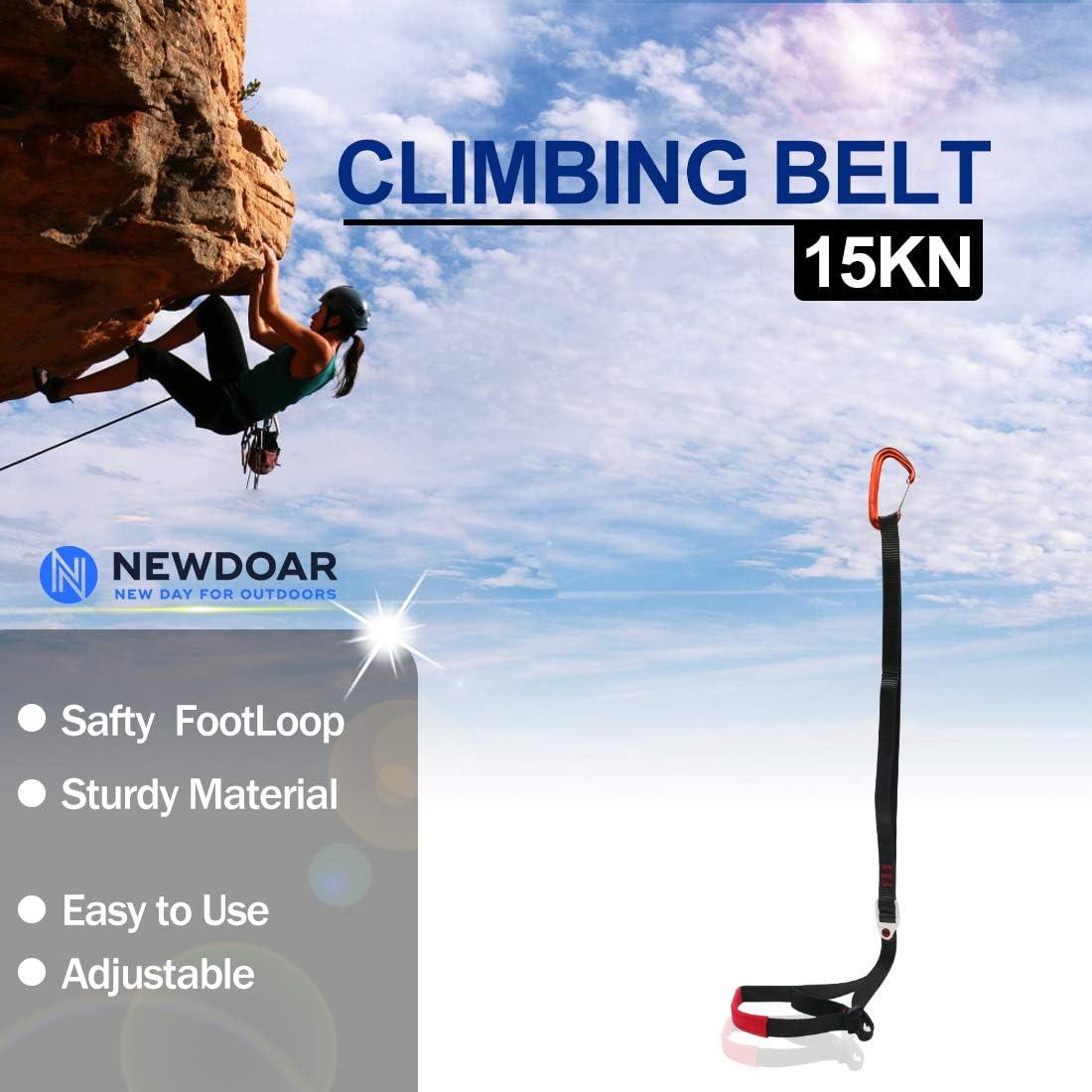 NewDoar Foot Ascender Loop for Climbing - Black Red | Tree Arborist ...
