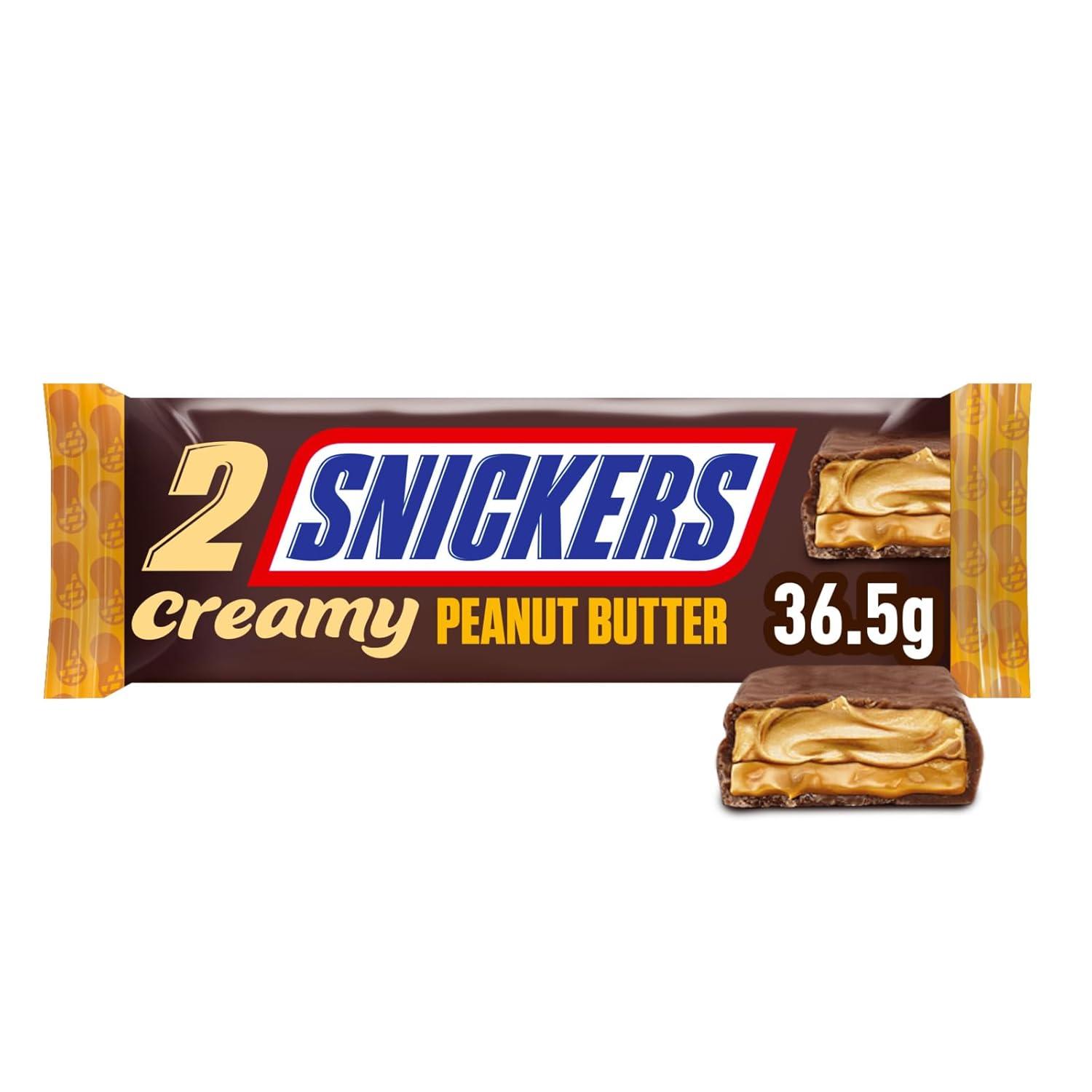 Snickers Creamy Peanut Butter - Milk Chocolate with Peanut Butter ...