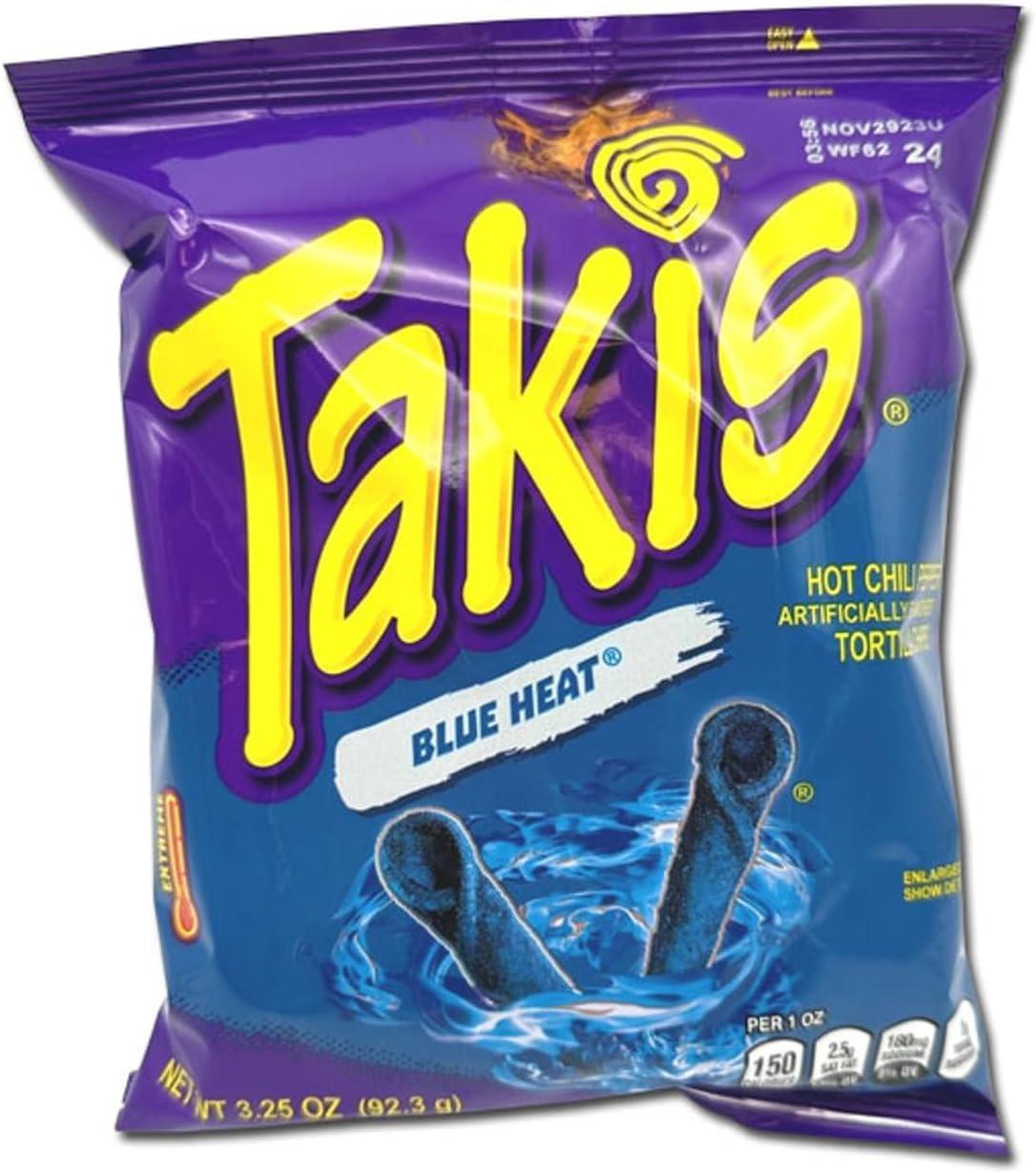 Takis Blue Heat Limited Edition 3.25oz + American Cheetos Crunchy Flamin Hot 3.5oz - LIMITED ...