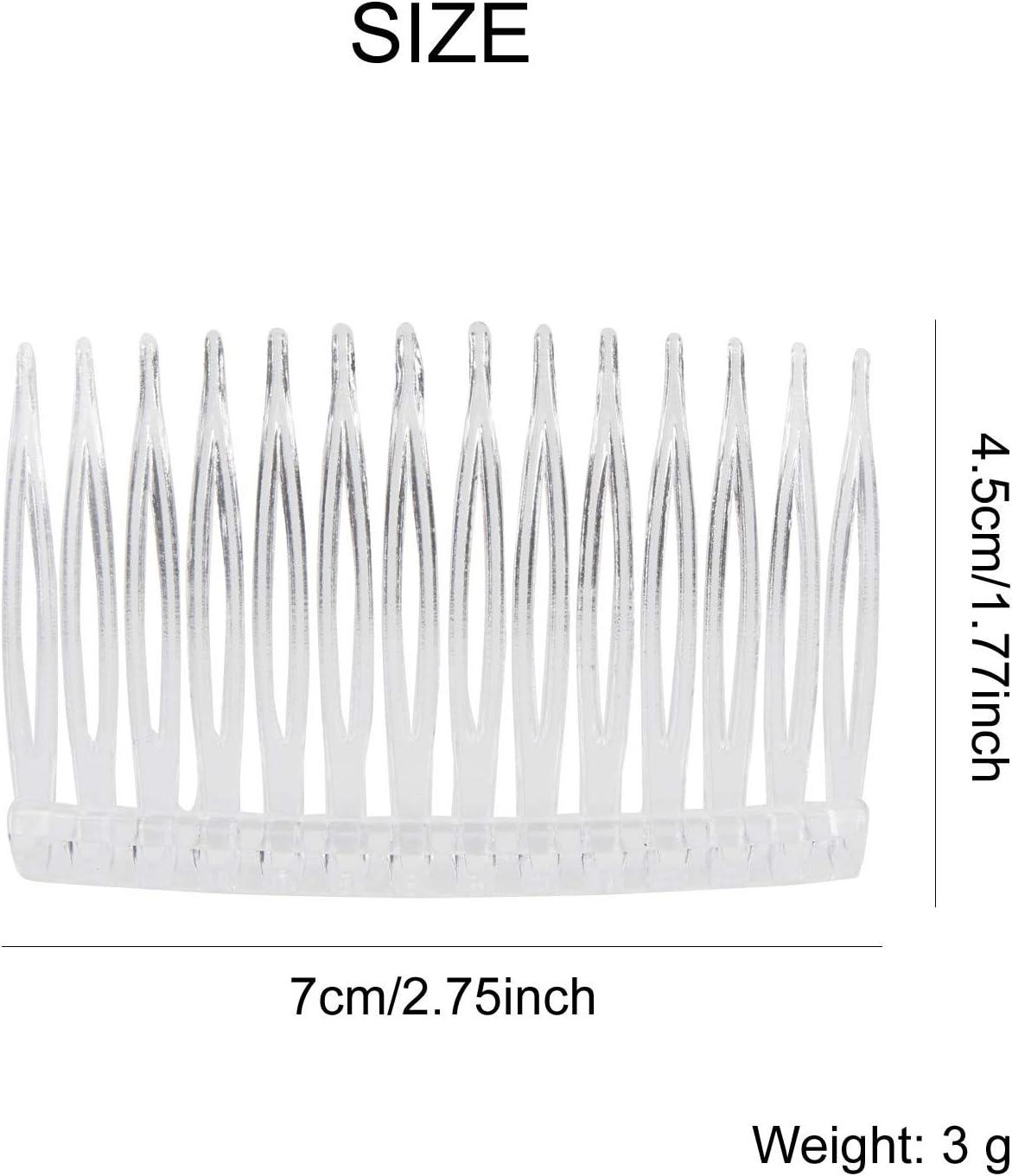20 Pack Transparent Small Plastic Side Combs & Hairpins - Perfect for ...
