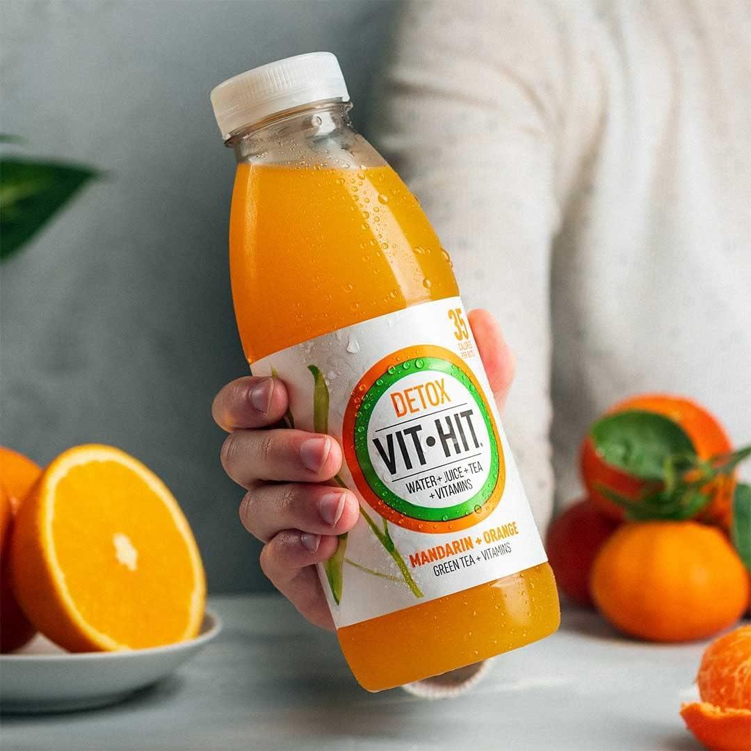 VIT HIT DETOX - Mandarin + Orange Green Tea Vitamin Drink (500ml x 12 ...