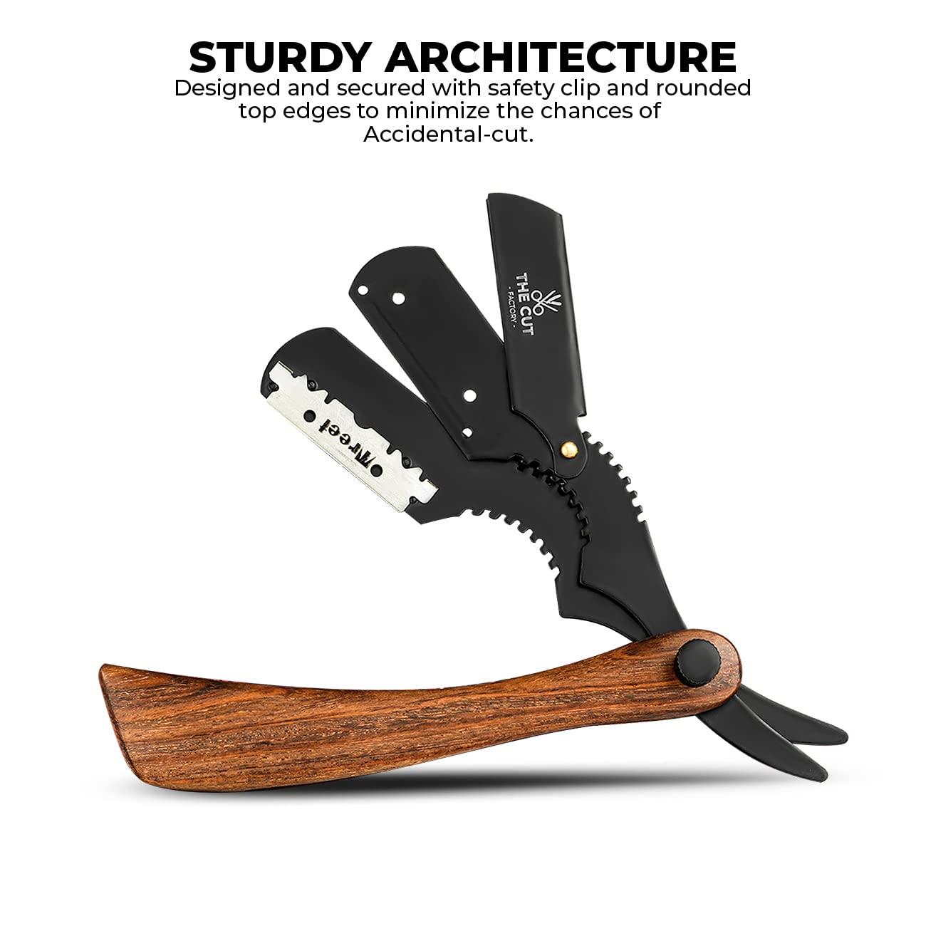 Cut Factory Straight Razor with 100 Platinum Treat Blades ...