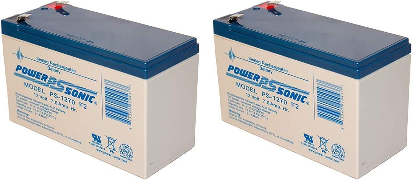 Power Sonic PS-1270 12 Volt 7 AH SLA Battery .250 F2 Terminal - 2 Pack