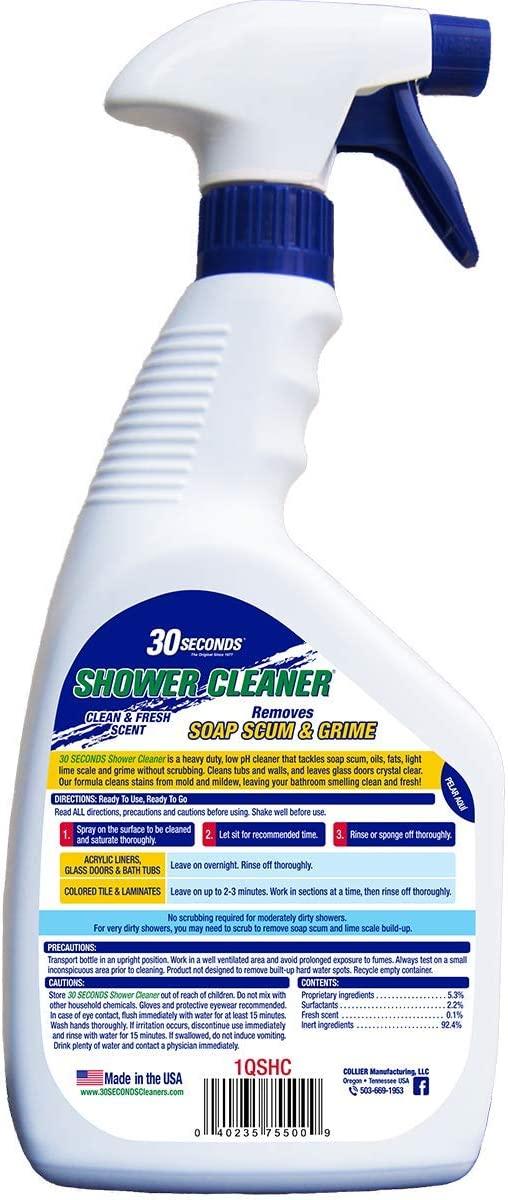 30 Seconds Shower Cleaner 2 Pack - 64 fl. oz. Total - Mold & Mildew ...