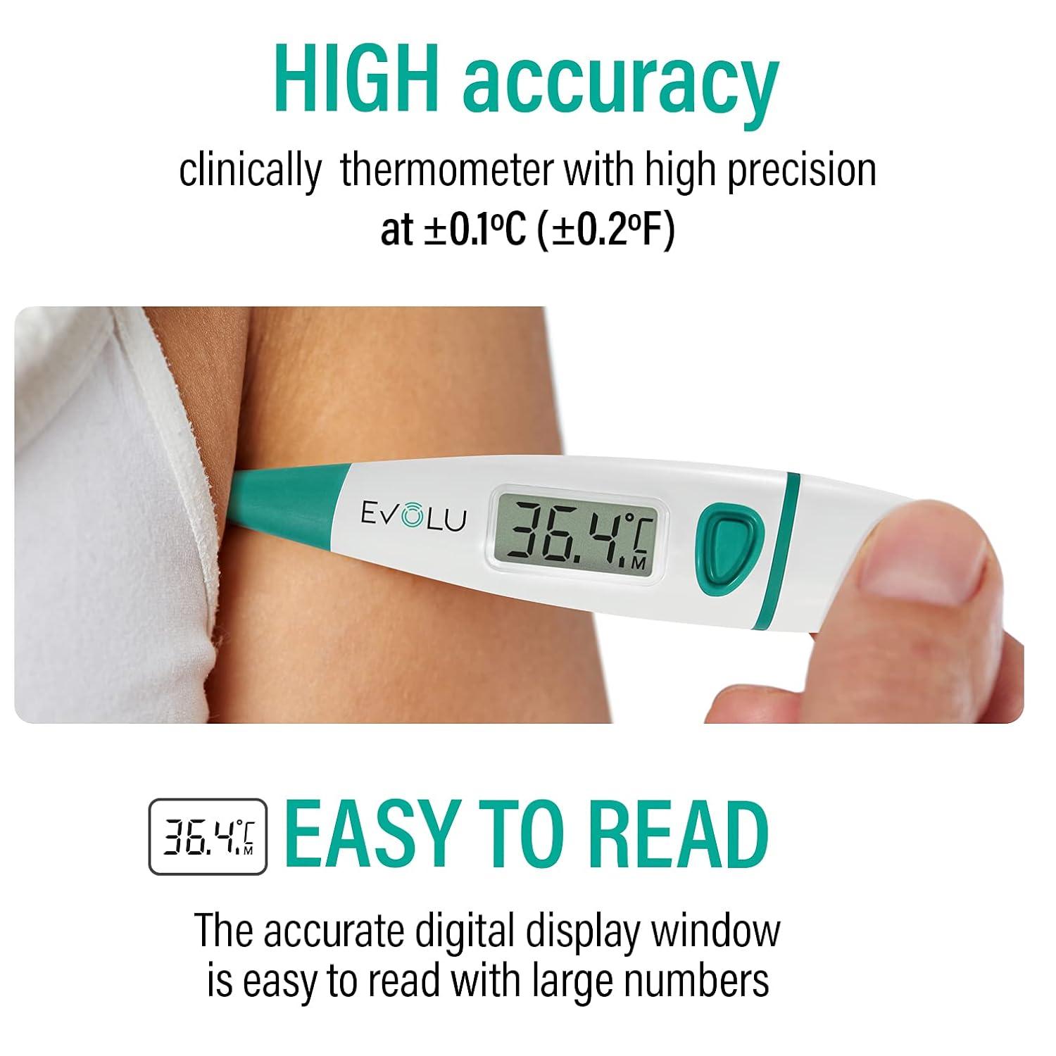 Buy Evolu Waterproof Flexible Digital Thermometer - Fast 10 Sec ...