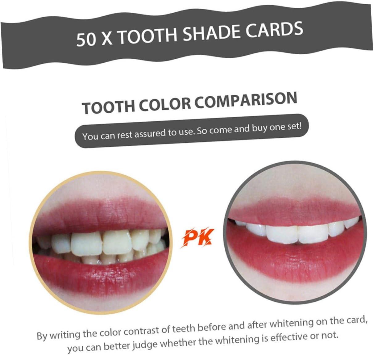 Minkissy 60 PC Tooth Color Chart | Dental Color Key for Whiter Teeth ...