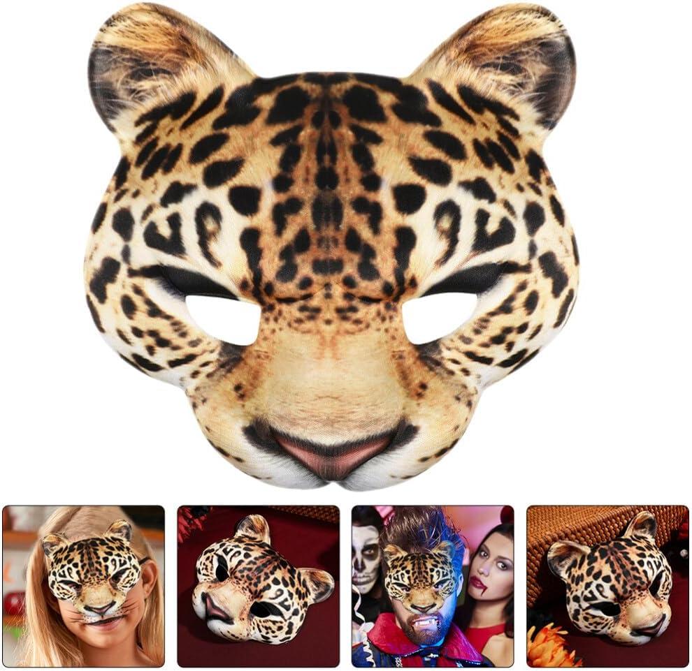 leopard half face mask