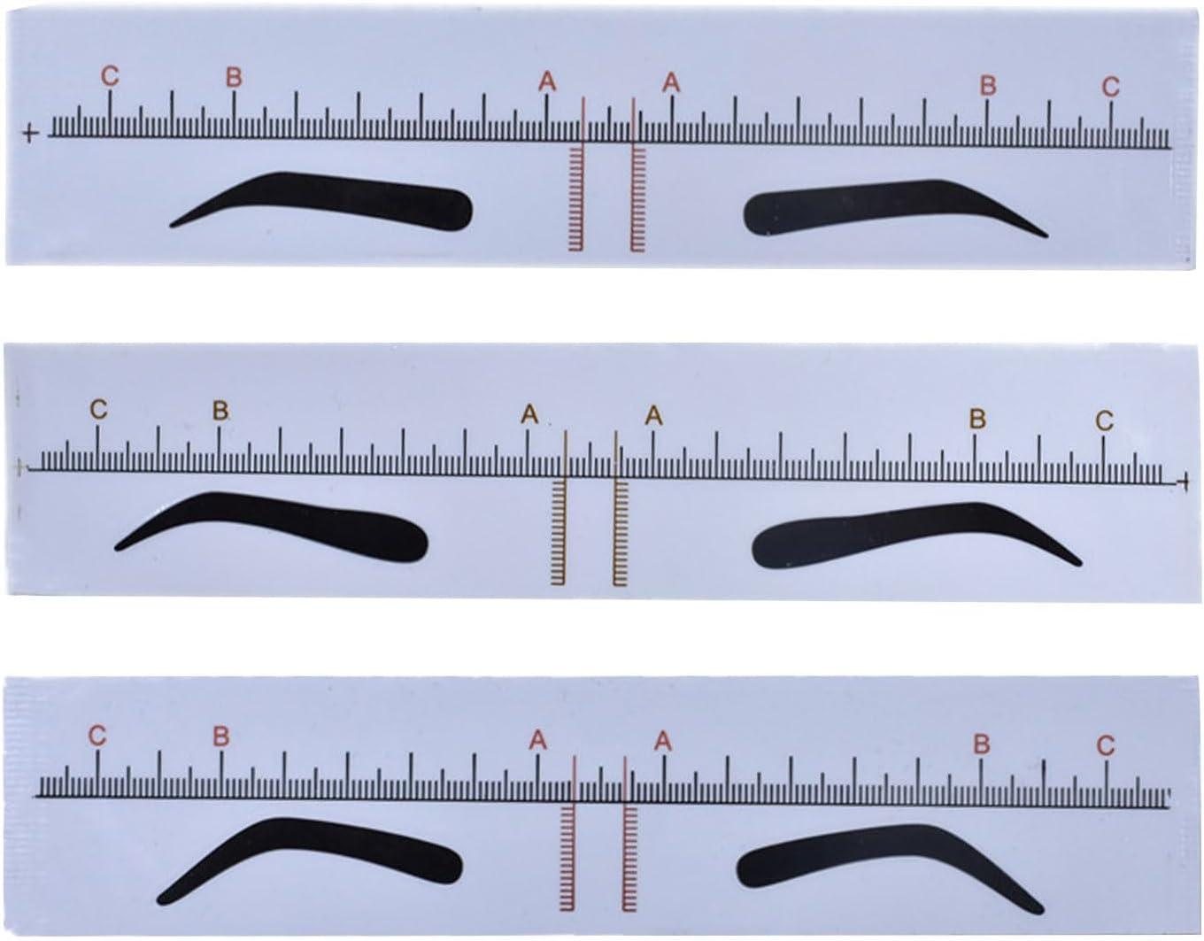10Pcs Eyebrow Ruler Microblading Semi Permanent Eyebrow TattooPosition ...