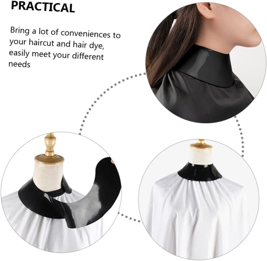 FOMIYES Black Hair Dye & Makeup Cape Silicone Neck Wrap Guard for Hair ...