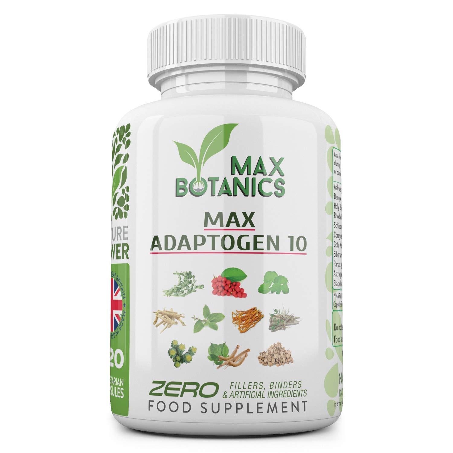 Max Adaptogen 10 | Ayurvedic Herbs | 120 Capsules Bottle | Ashwagandha ...