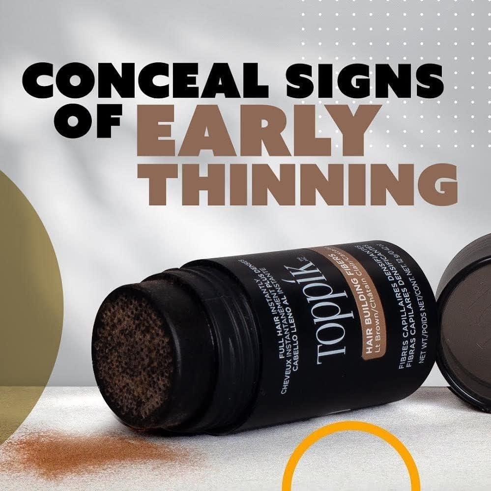 Toppik Hair Building Fibres Powder Light Brown - Instant Thinning ...