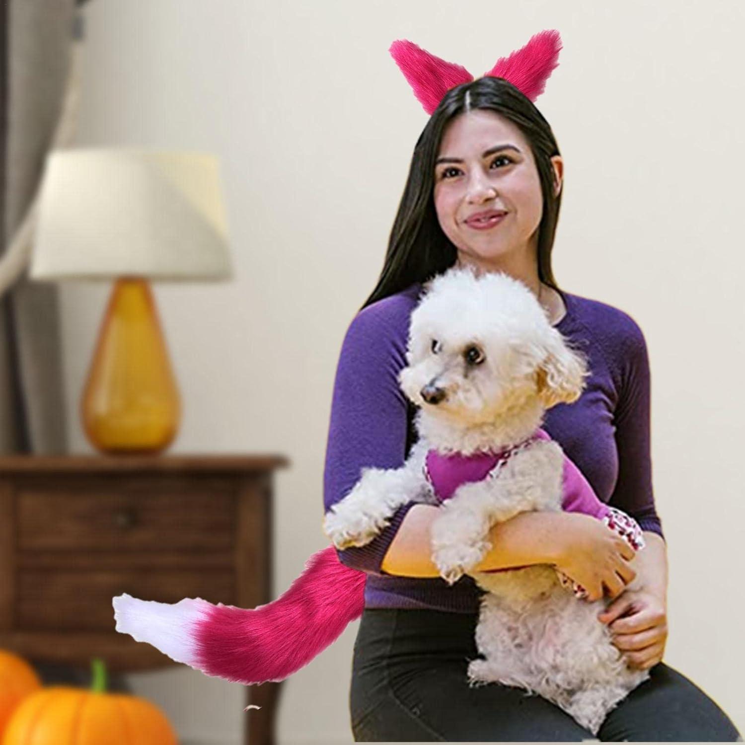 Faux Cat Ear Tail Set - Fake Cat Ear Tail Set | Faux Cat Ears Hair Clip ...