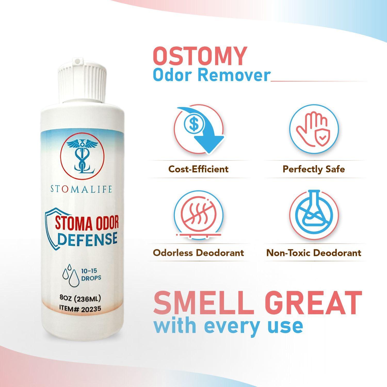 Ostomy Deodorant - 8 Oz | Stoma Odor Eliminator & Defense | Unscented ...