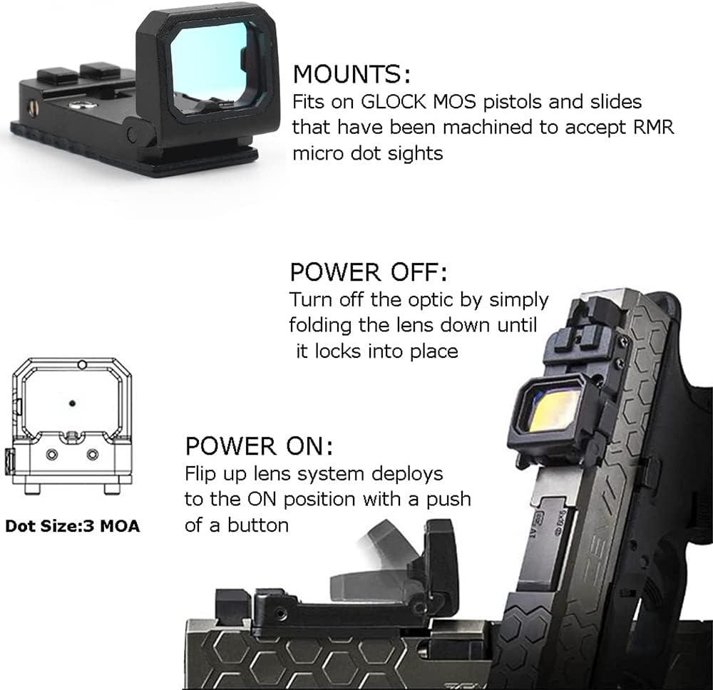 Red Dot Compact Flip Reflex Sight for Outdoor Hunting - Black | Buy Now ...