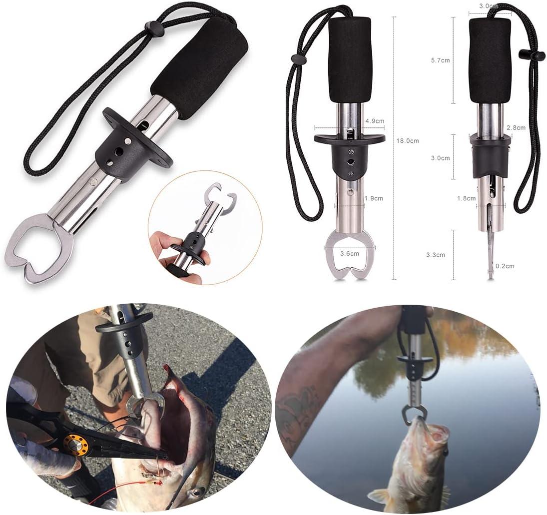 iMunir Fishing Pliers, Fish Lip Gripper, Muti-Function Fish Pliers ...