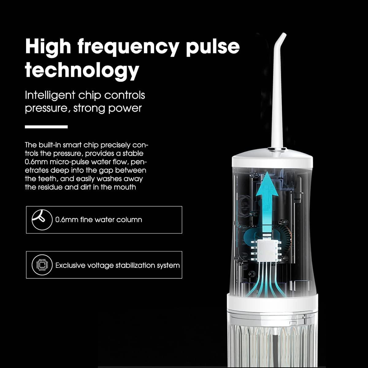 Medunion Water Flosser 230ml Tank, 3 Modes, 4 Jet Tips - Travel ...