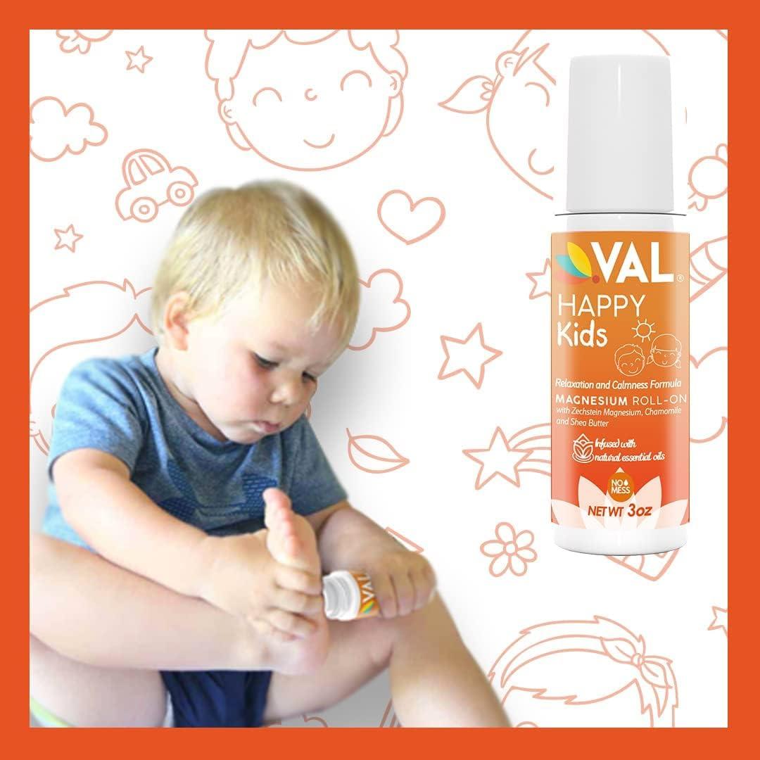 Happy Kids Magnesium Bundle: Transdermal Roll-On + Chewable Supplement ...