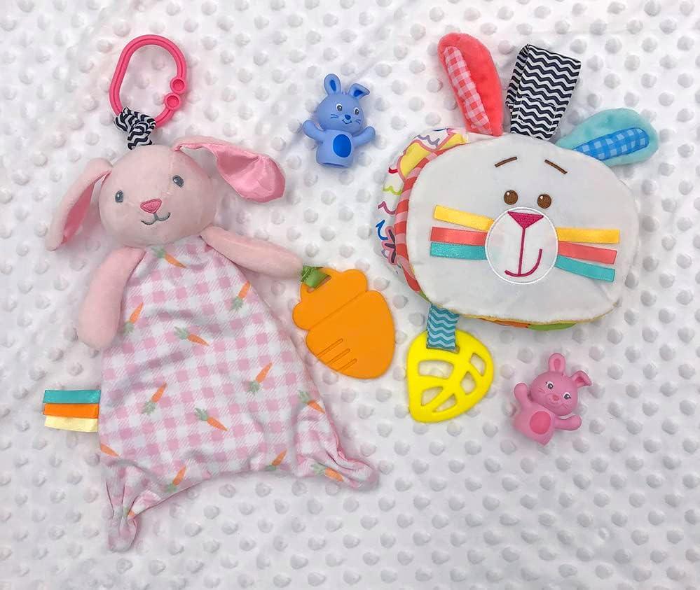 Magic Years Soft Crinkle Activity Book with Teether - Bunny White Bunny