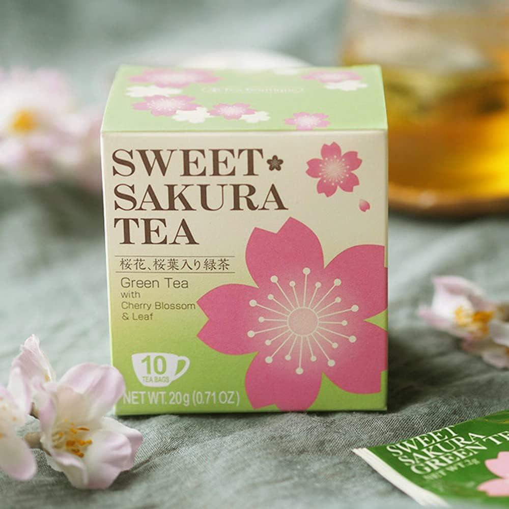 Tea Boutique Sweet Sakura Tea Green Tea With Cherry Blossom & Leaf (10 ...