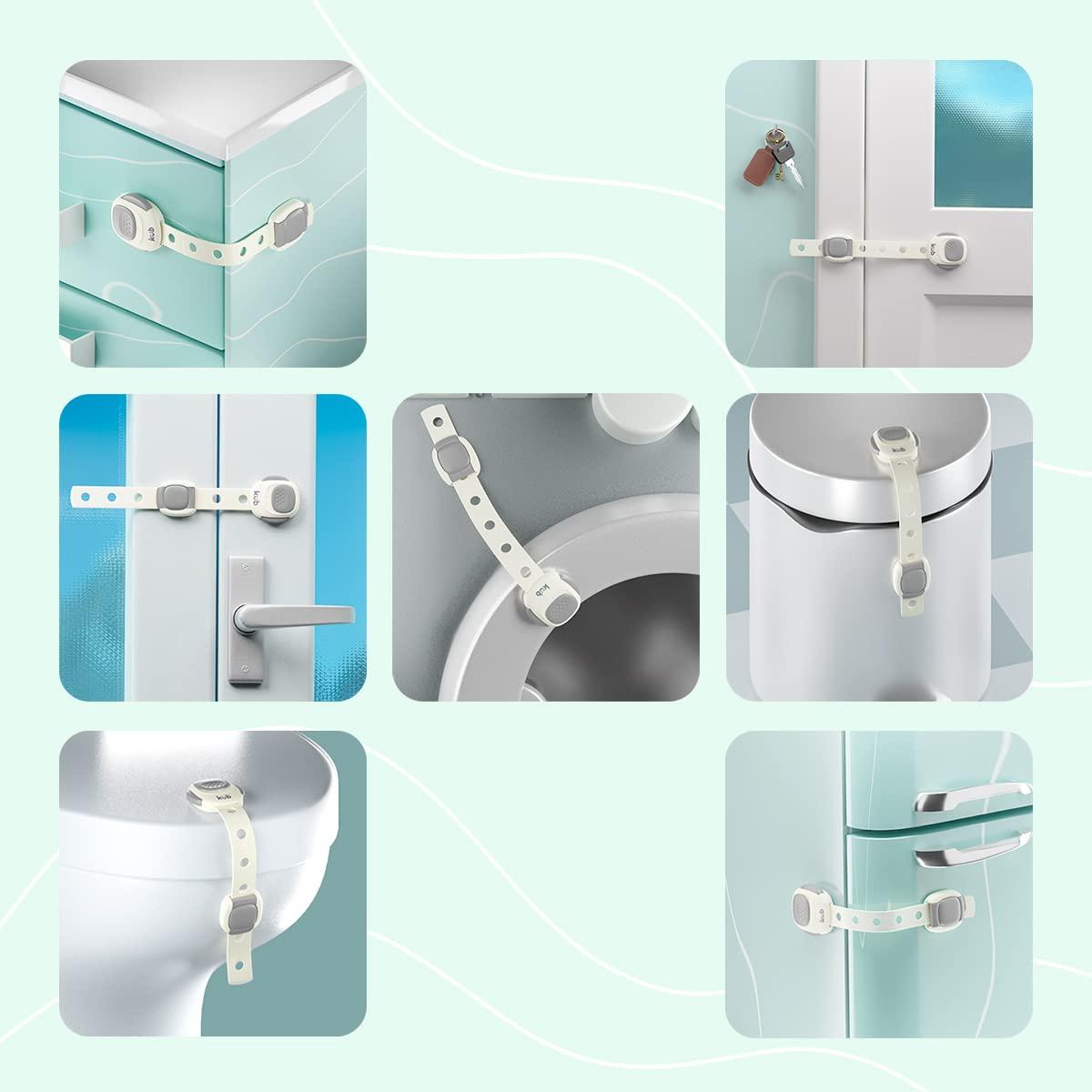 Baby Proofing Bundle: Safety Strap Locks + Outlet Covers (6+6 Pack ...