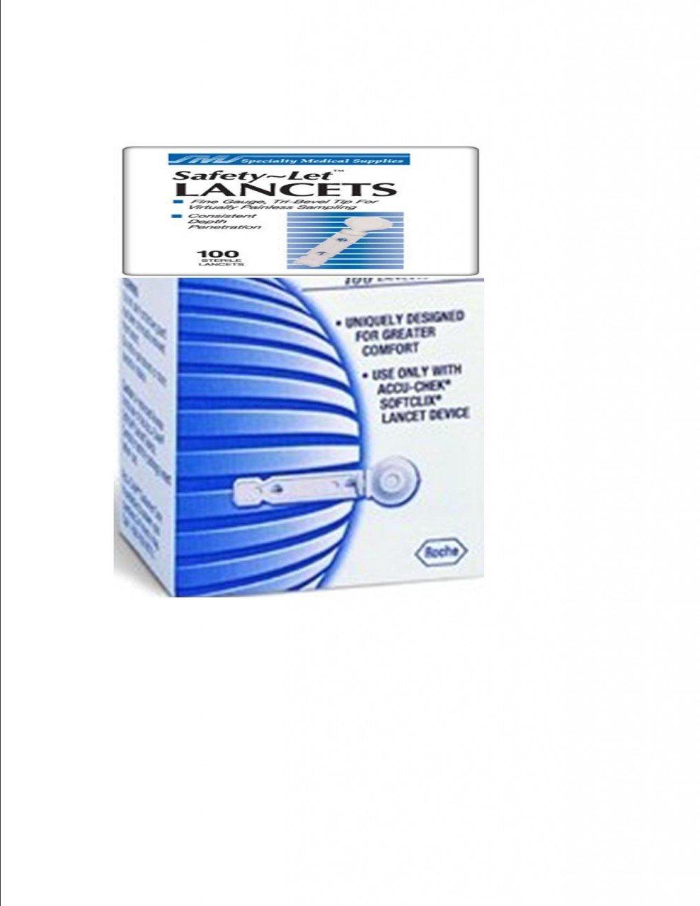 Specialty Medical Supply Safety-Let Lancets 28G 100 per Box (UK100701A ...