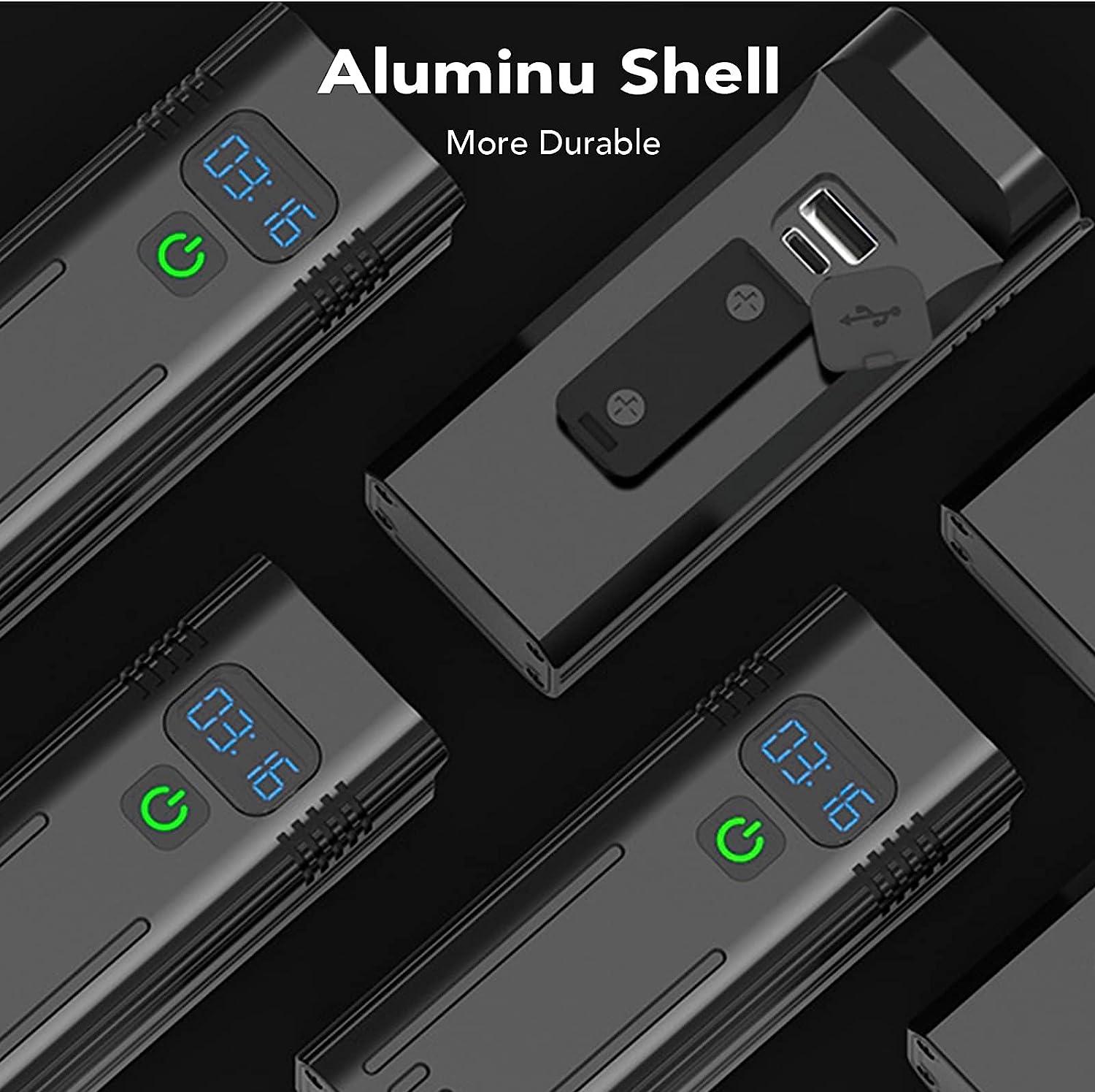 NEWBOLER Bike Lights 10000mAh USB Rechargeable - Super Bright 3000 Lumen 8 LED Bicycle Light ...