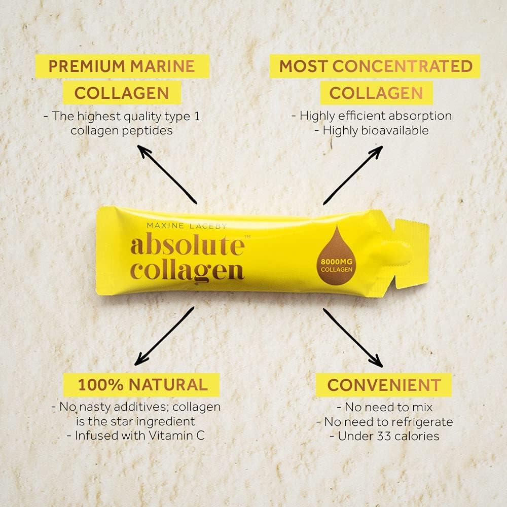 Absolute Collagen Marine Liquid Supplement for Women - 8000mg Collagen ...