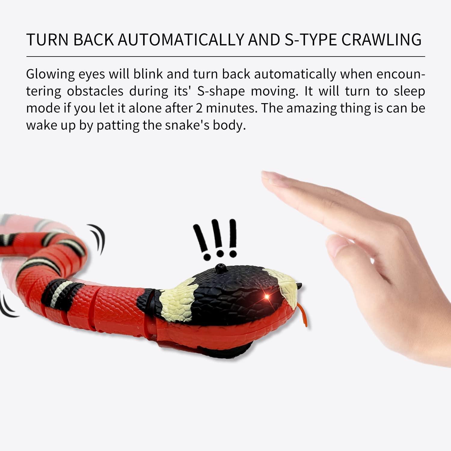 Smart Sensing Snake Cat Toy | Rechargeable & Realistic S-Shaped Moving ...